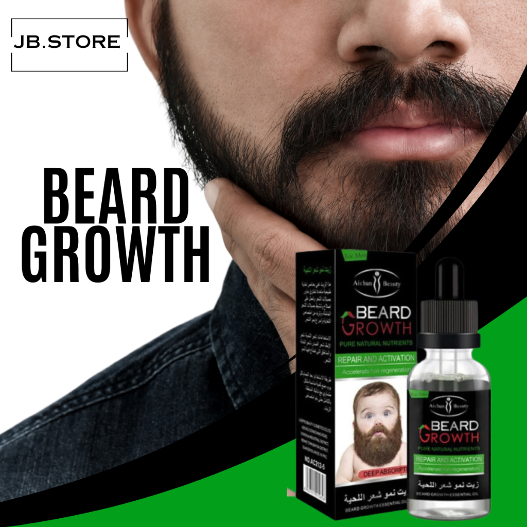 Beard Growth Organic Pampatubo ng Balbas ORIGINAL Mustache Growth Oil ...