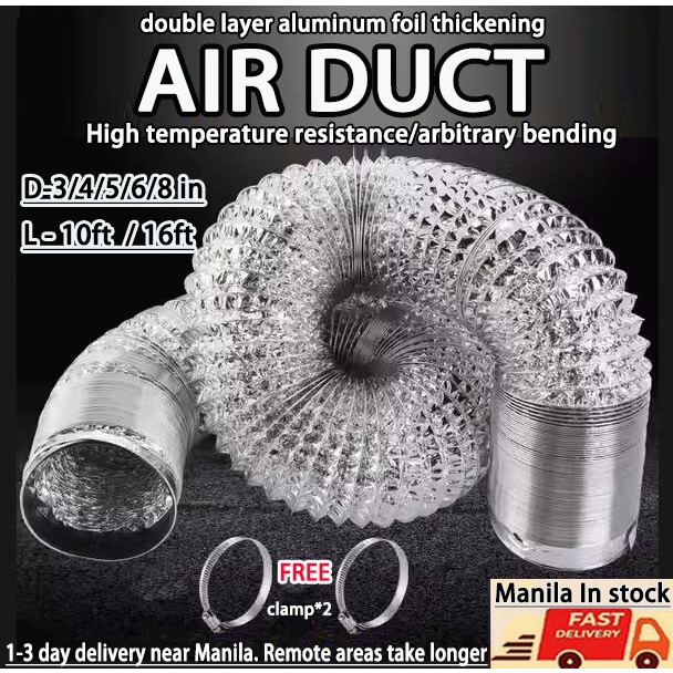 Kitchen Hood Vent Air Duct Aluminum Foil Retractable Bathroom ...