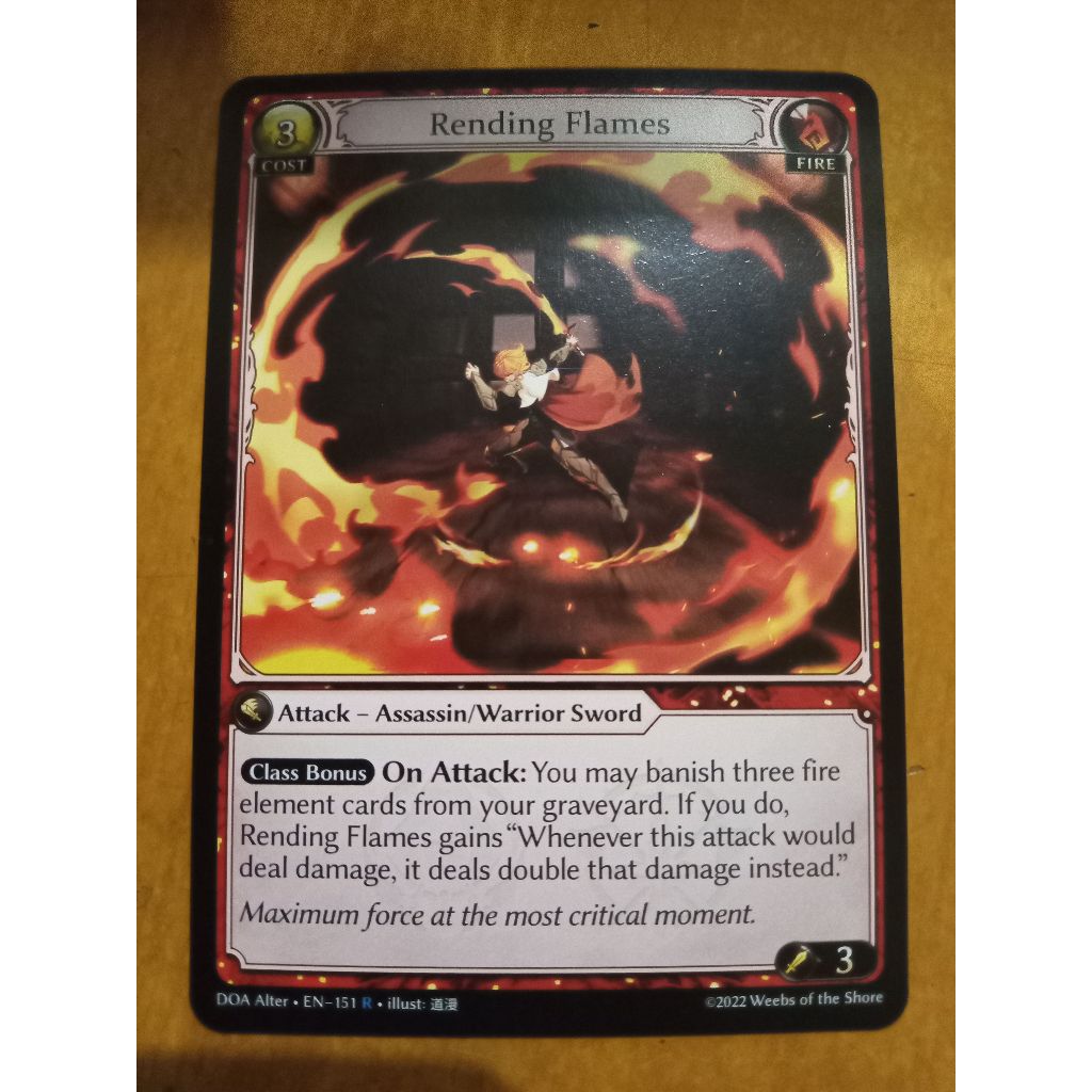 GA Rending Flames R Dawn of Ashes DOA Alter Grand Archive English GATCG | Shopee Philippines
