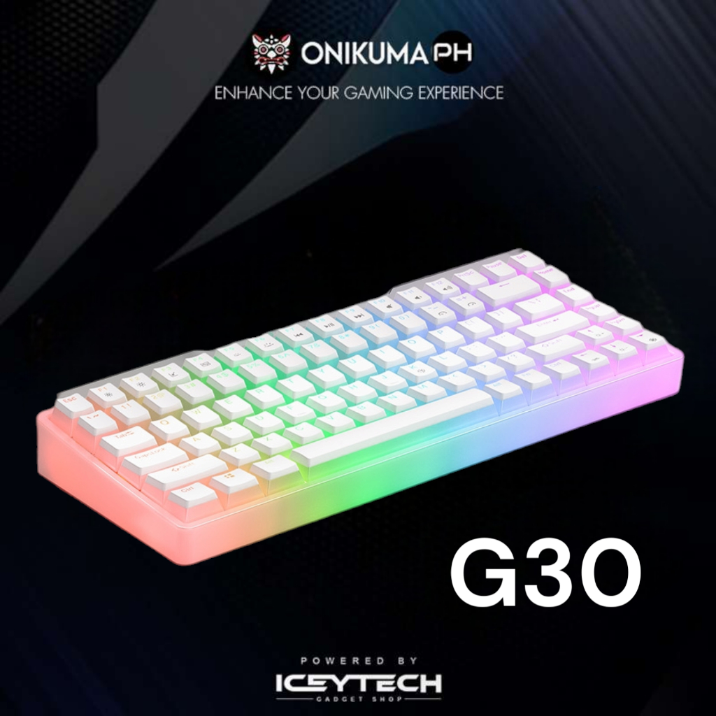 ONIKUMA G30 WHITE RGB MECHANICAL KEYBOARD 84KEYS | Shopee Philippines