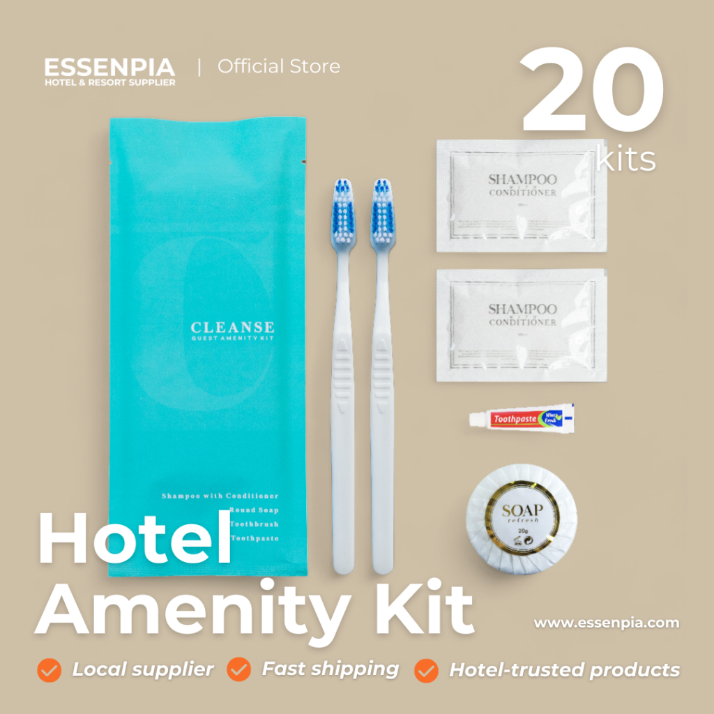 20 PACKS-DUO TIFFANY BLUE Guest Amenity Kit AIRBNB Guest House Motel ...