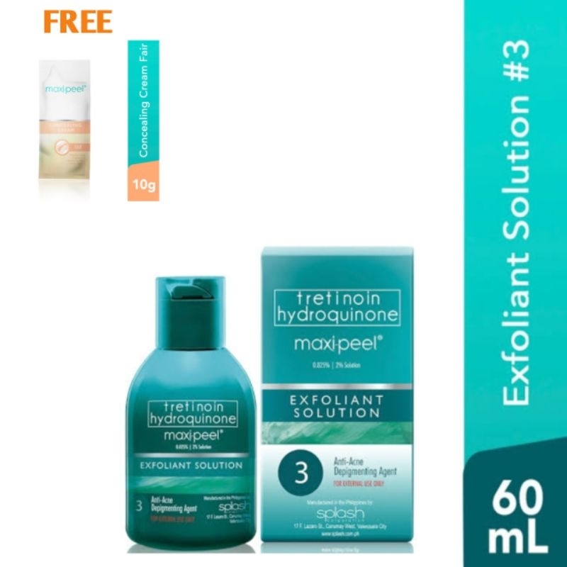 MAXI PEEL Expoliant Solution With FREE Cream | Shopee Philippines