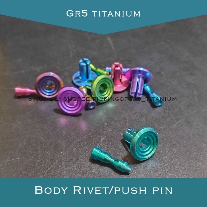GR5 TITANIUM BODY RIVET/PUSH PIN | Shopee Philippines