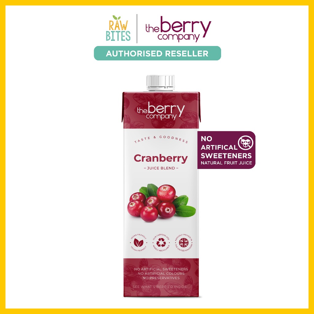 The Berry Company Cranberry Juice 1L (Gluten Free, No Refined Sugar ...