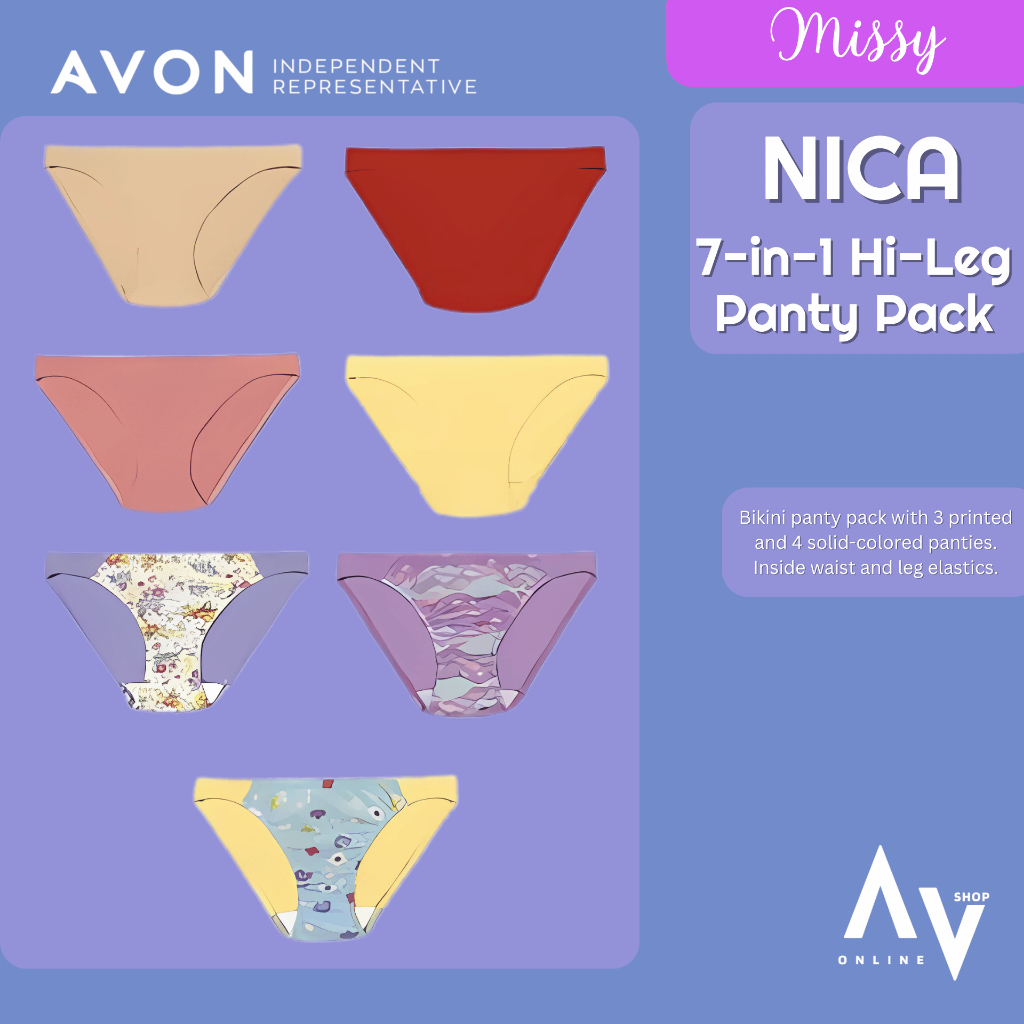 Avon Nica 7in1 Hi-leg Panty Pack S to L | Shopee Philippines