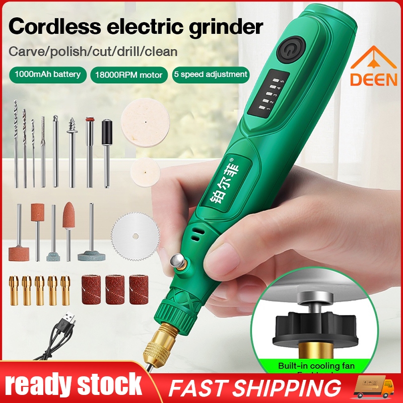 Mini Electric Drill Set 12V DC Power Tools for Milling Cutting ...