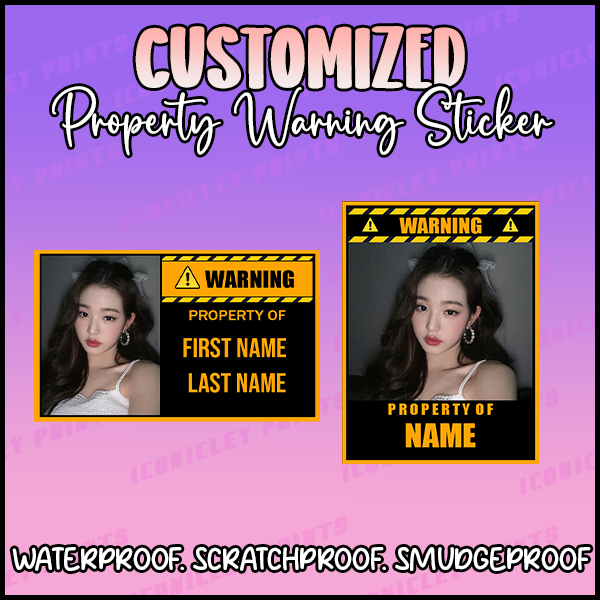 [ CUSTOMIZED ] WARNING PROPERTY STICKER | LAMINATED WATERPROOF STICKER ...