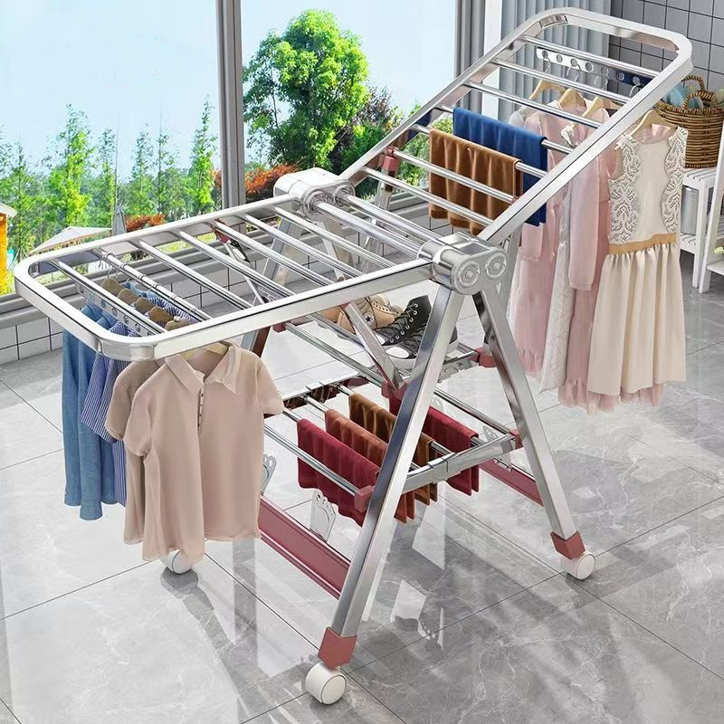 Sampayan Stainless Sampayan Foldable Wall Clothes Rack Heavy Duty ...
