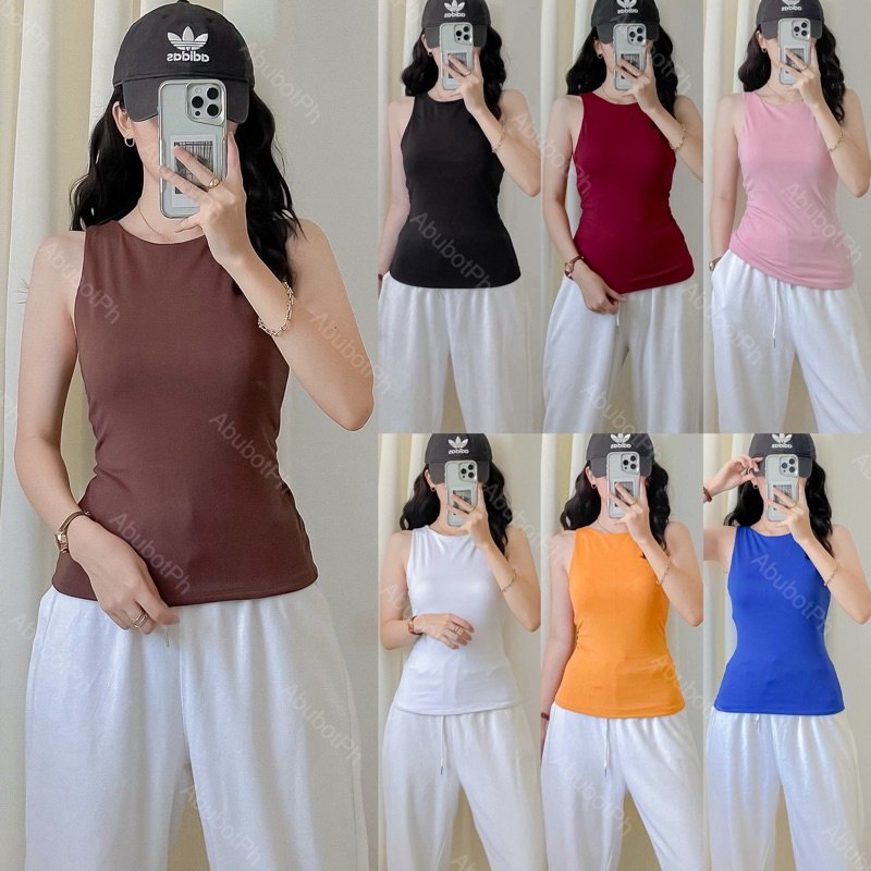 AMANDA RACERBACK Double Lining Full Length Sando Top | Shopee Philippines