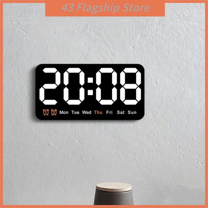 Electronic Wall Clock, Wall-mounted Multi-functional Digital LED Clocks ...