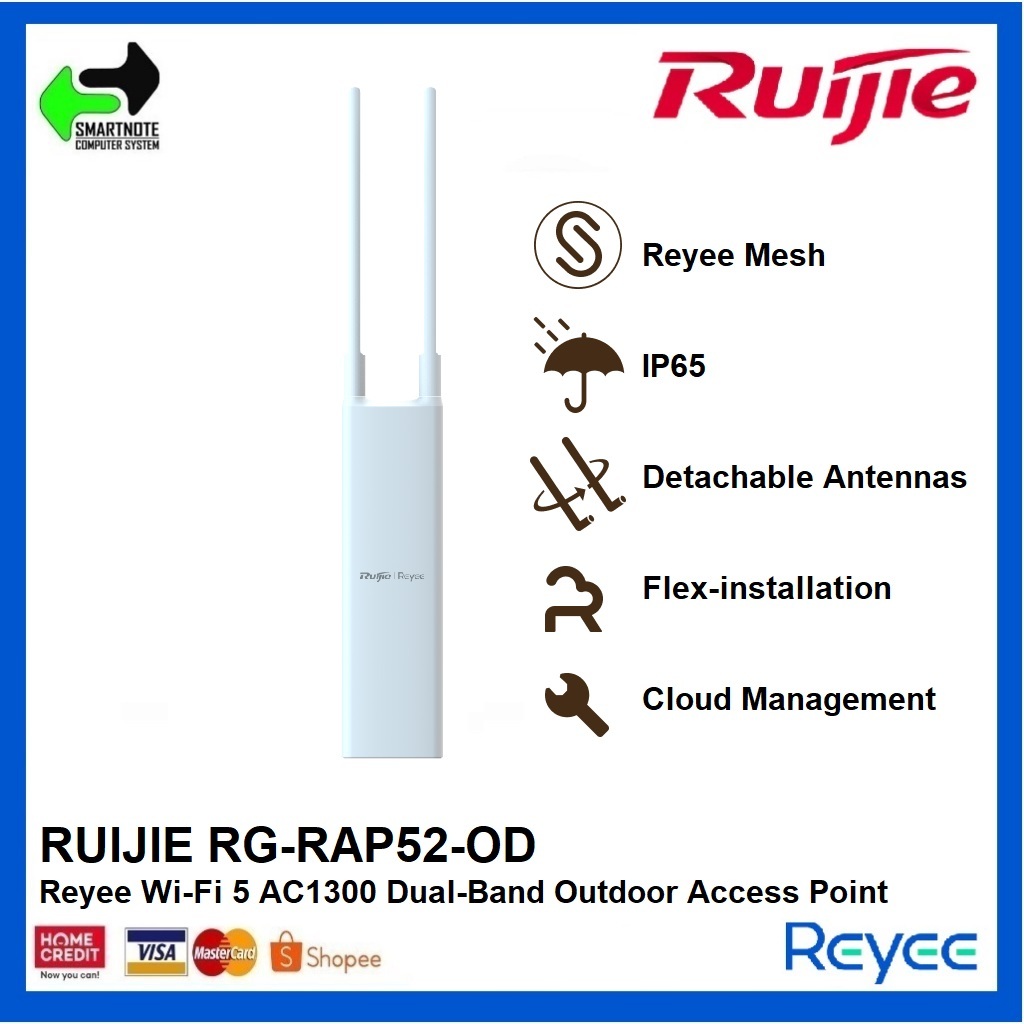 RUIJIE RG-RAP52-OD AC1300 Dual Band Gigabit Wireless AP | Shopee Philippines