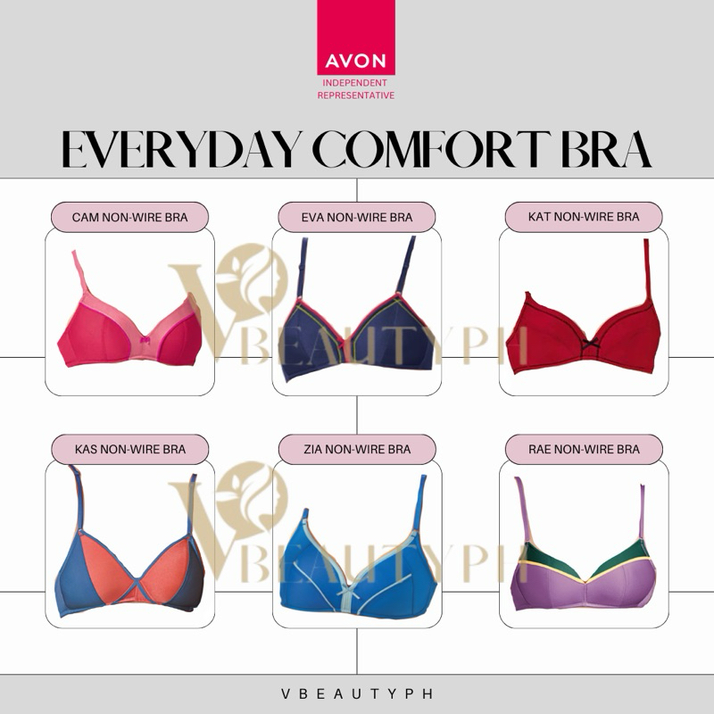 AVON Everyday Comfort Non wire Softcup Everyday Bra CAM EVA KAT KAS ZIA ...