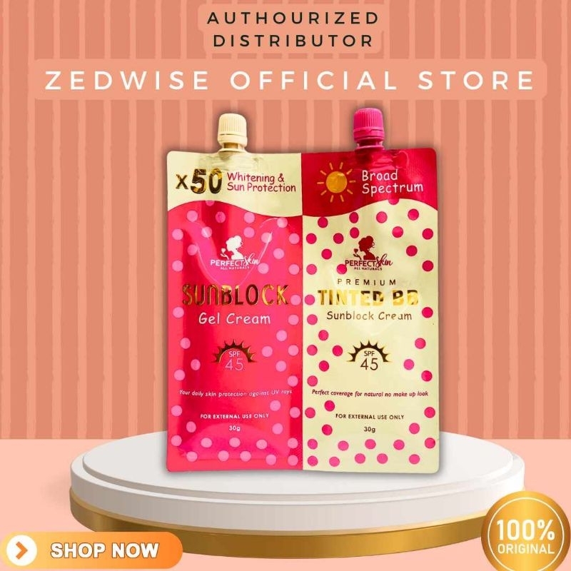 Perfect Skin Twin Sunscreen (Tinted&GelCream) | Shopee Philippines