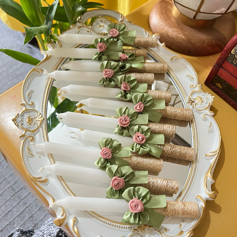 1pcs Rustic Floral Birthday Candle | Baptism/Christening/Dedication ...