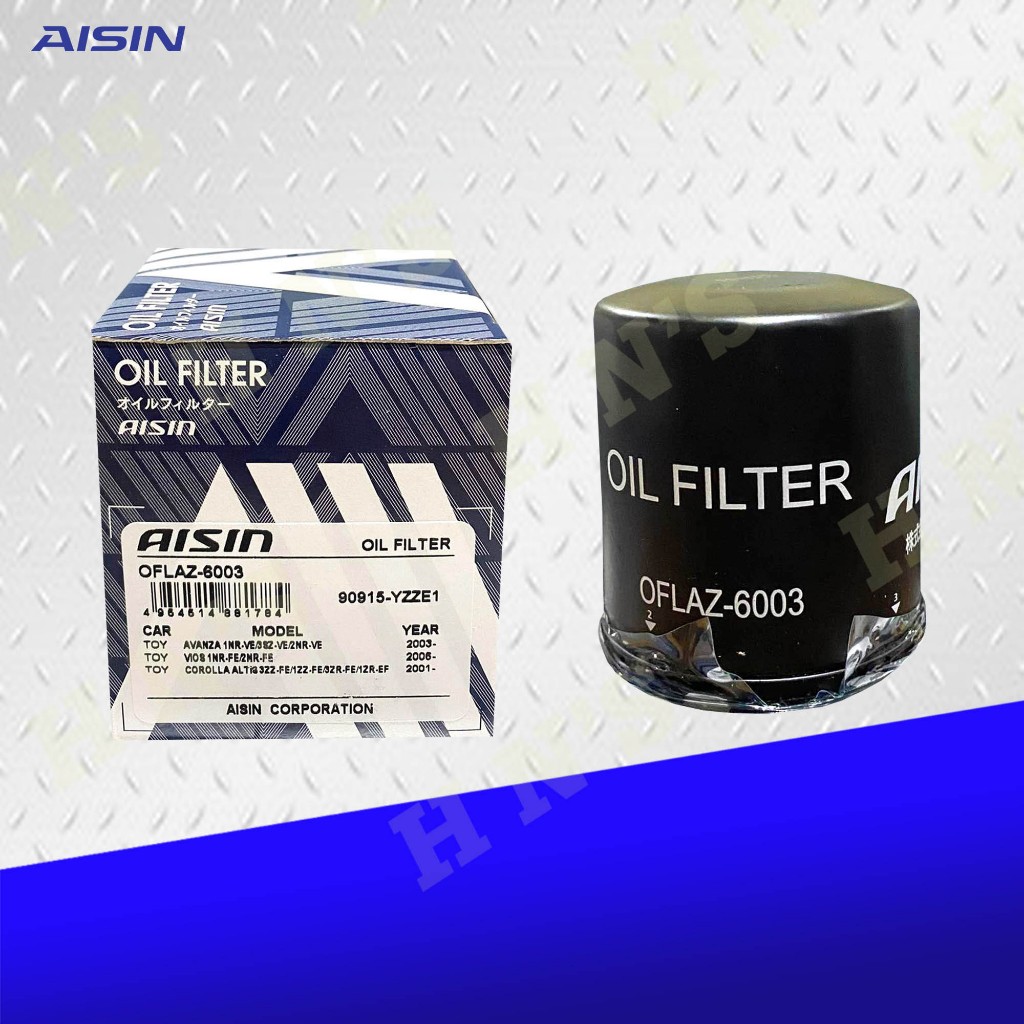 AISIN Oil Filter for Toyota Vios, Wigo, Yaris, Corolla, Avanza ( OFLAZ ...