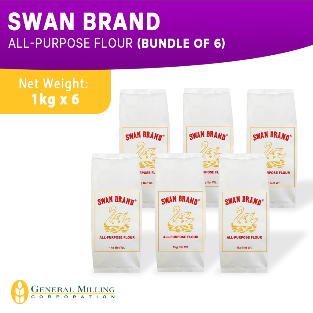 Swan Brand All-Purpose Flour 1kg Bundle of 6 | Shopee Philippines