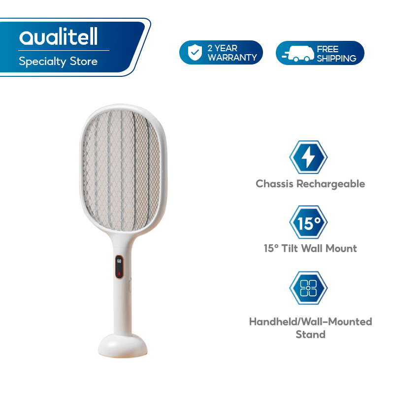 Qualitell electric mosquito swatter digital display mosquito killer lamp with strong purple ...
