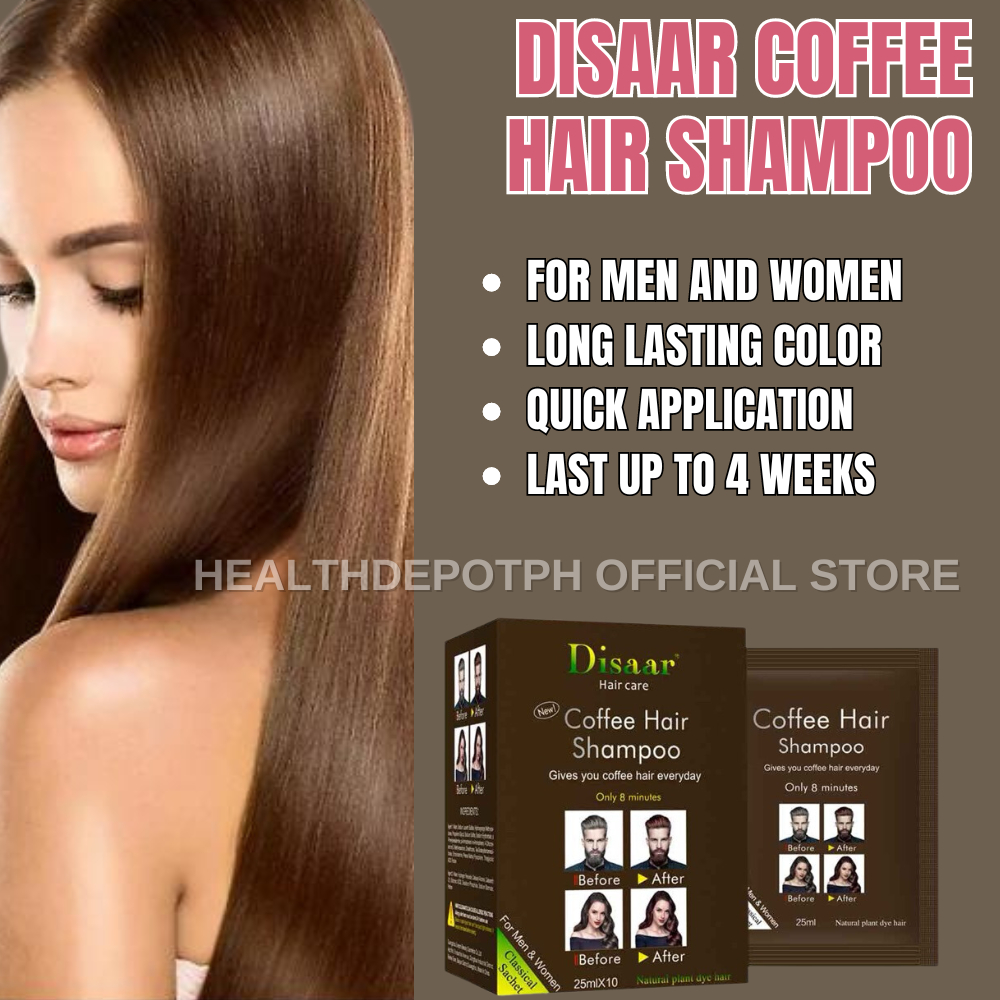 Disaar Coffee Hair Shampoo Long Lasting Hair Color For Men and Women ...