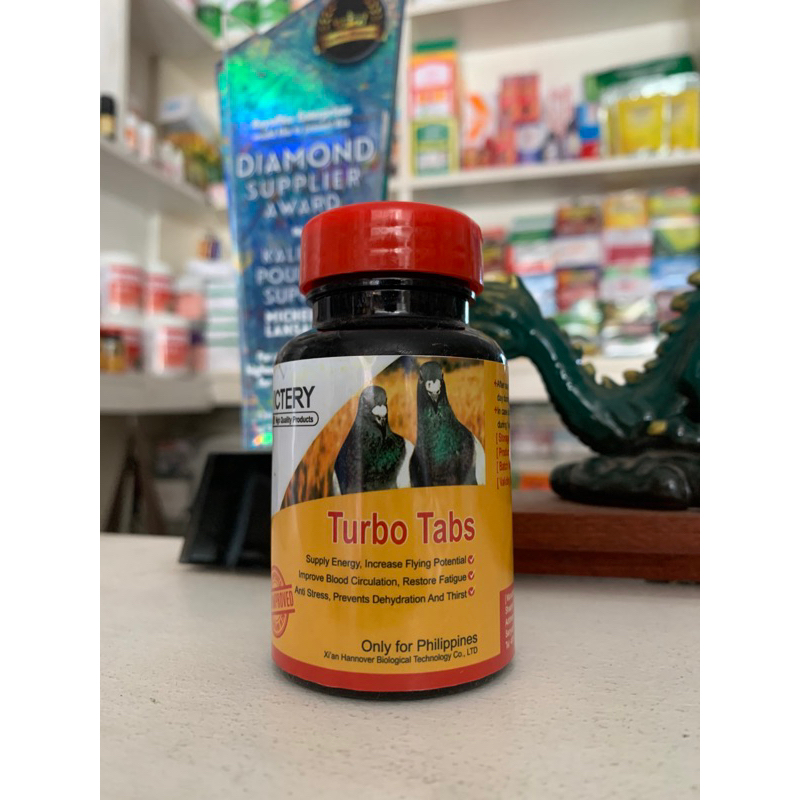 Turbo Tabs Victery 120 Tablets per bottle Pigeon Supplement for Pigeons ...