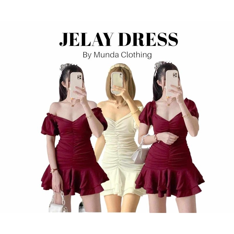 ONHAND JELAY MINI DRESS BY MUNDA CLOTHING | Shopee Philippines