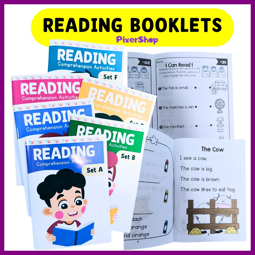 Reading Comprehension Booklets Worksheets Reading Activities for Kids ...