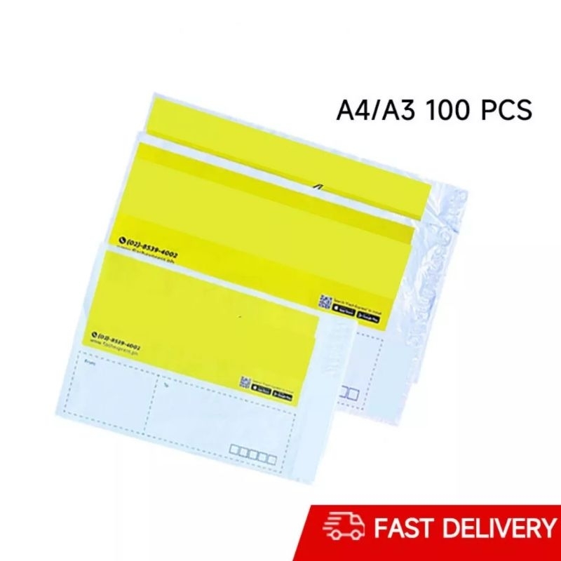 100 pcs COURIER BAGS A4 SIZE/A3 SIZE POUCH | Shopee Philippines