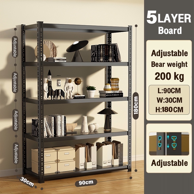 Boltless Steel Rack 6 Layers Organizer Adjustable Heavy Duty Rack Metal ...
