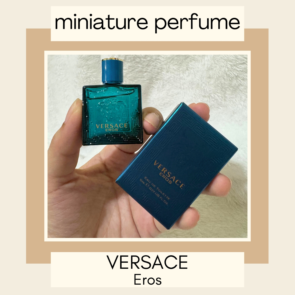VERSACE Eros (AUTHENTIC MINIATURE (MINI) PERFUME/TRAVEL SIZE PERFUME ...
