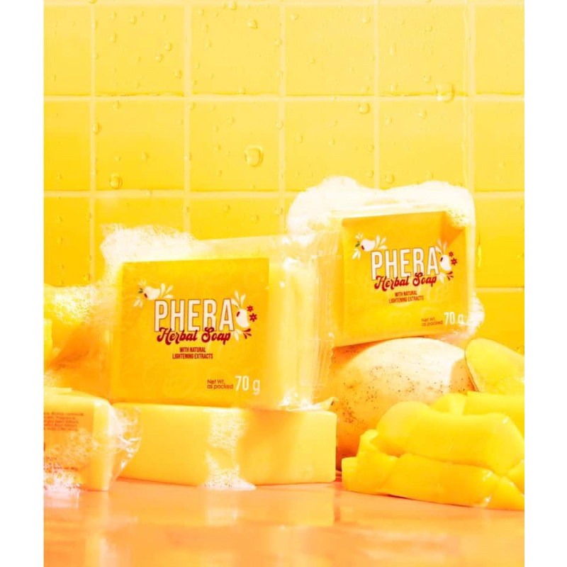 PHERA HERBAL SOAP w/ NATURAL LIGHTENING EXTRACT(10PCS) | Shopee Philippines