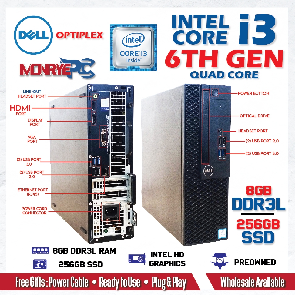 Desktop / CPU / INTEL CORE i7 i5 i3 / 8GB 4GB RAM / 256GB 128GB SSD ...