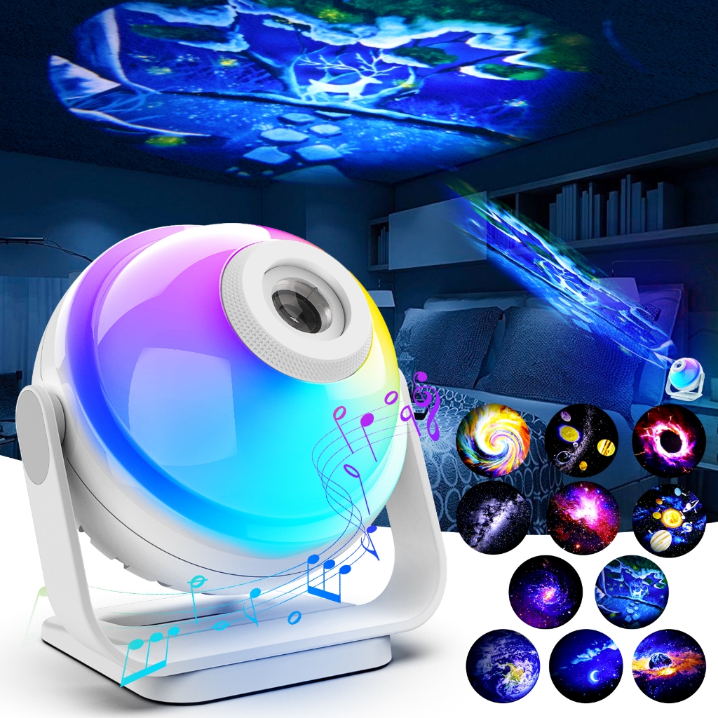 Planetarium LED Galaxy Starry Sky Projection Lamp Creative Earth Moon ...