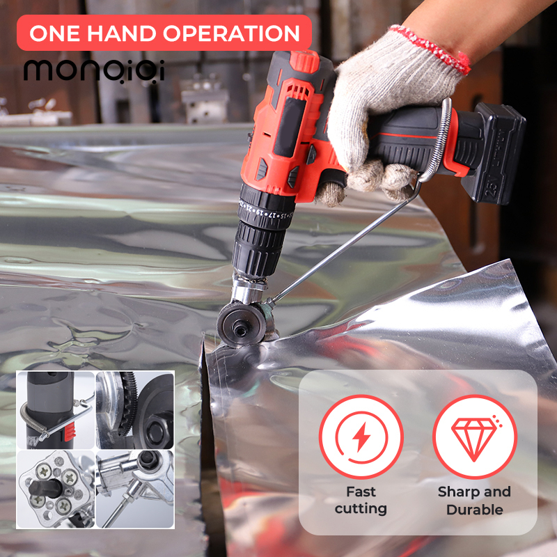 Electric Drill Plate Cutter Metal Sheet Cutter Free Cutting Tool Nibbler Sheet Metal Cut Plate ...