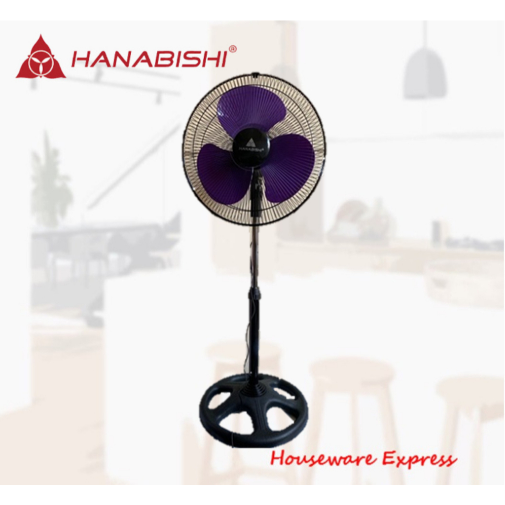 Hanabishi HSF16 Stand Fan 16" HSF-16 black/purple (Houseware Express ...