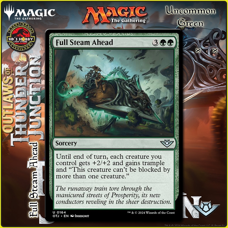 Full Steam Ahead x x Outlaws of Thunder Junction Green Uncommon OTJ MTG ... Full Steam Ahead x x Outlaws of Thunder Junction Green Uncommon OTJ MTG ...