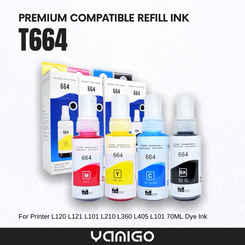 Compatible Refill Ink 664 For L120 L110 L210 L220 L300 L310 L360 L380 ...