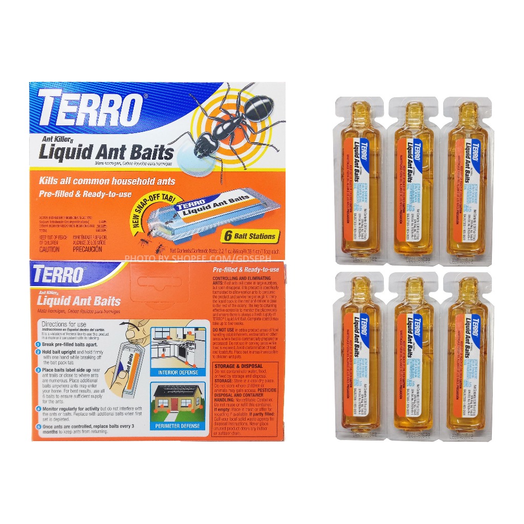 TERRO LIQUID ANT BAITS (6 BAIT STATION) USA GDSFPH_S4 | Shopee Philippines