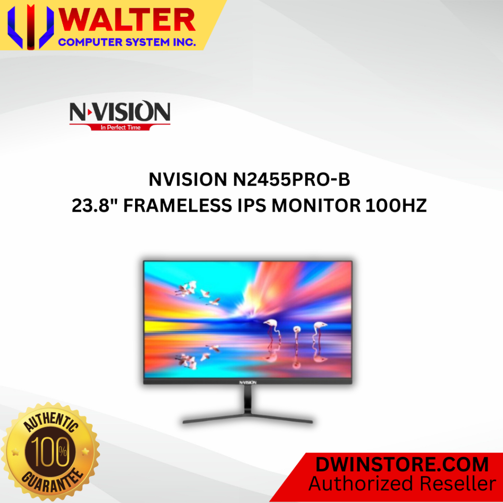 NVISION N2455PRO-B 23.8" FRAMELESS IPS MONITOR 100GHZ | Shopee Philippines
