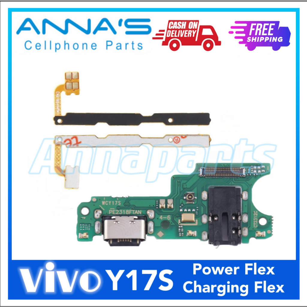 For Vivo Y17s Charging Port Board Connector Mainboard POWER VOLUME FLEX ...
