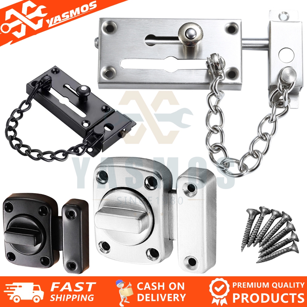 Stainless steel Home Window Door Security Chain Bolt Guard & Sliding ...