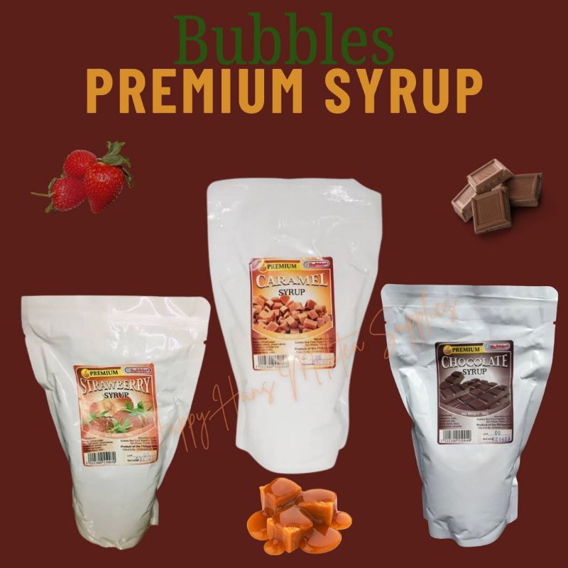 Premium Bubbles Chocolate/Caramel Syrup (1kg) | Shopee Philippines