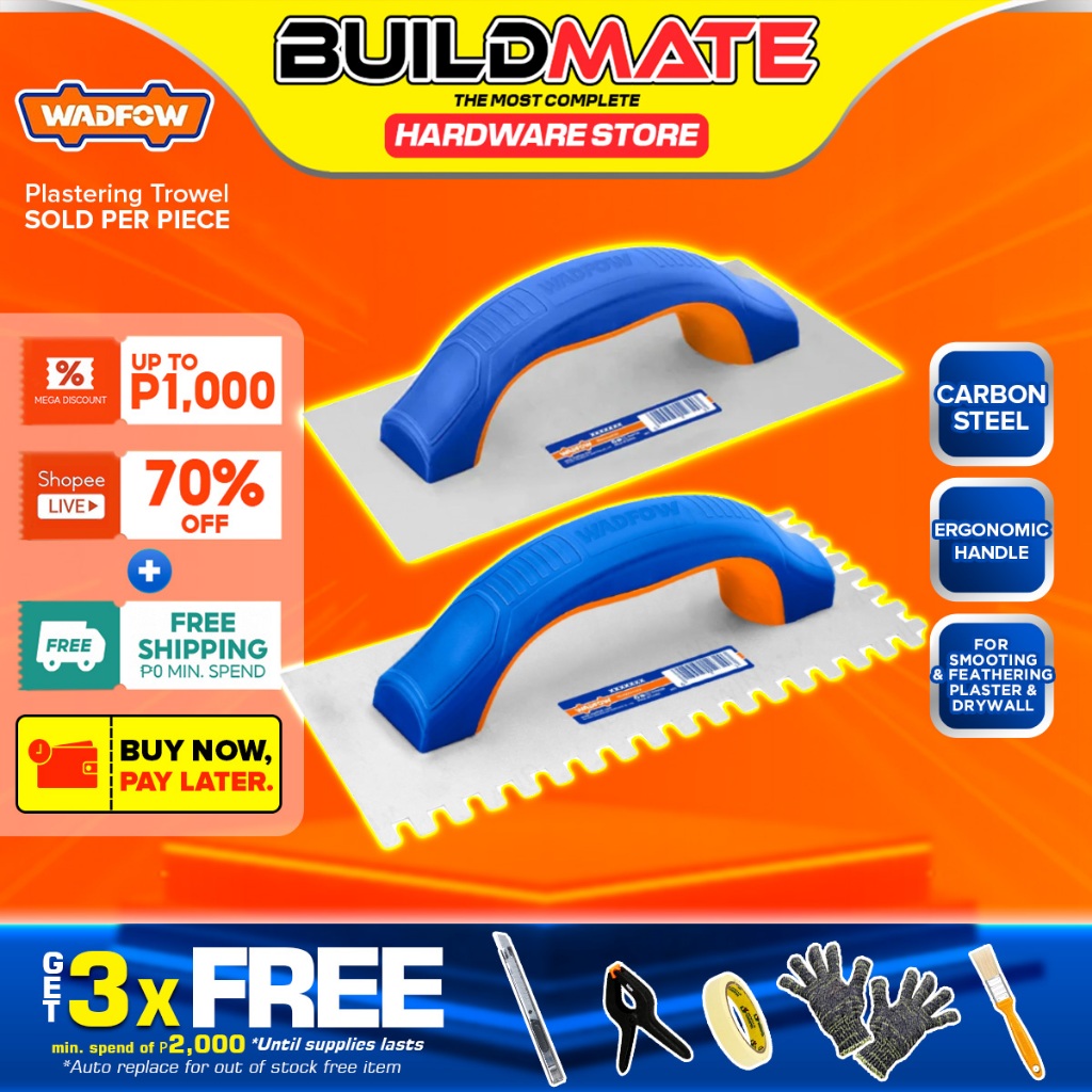 BUILDMATE Wadfow 230x100MM Plastering Trowel Without Teeth | With Teeth ...