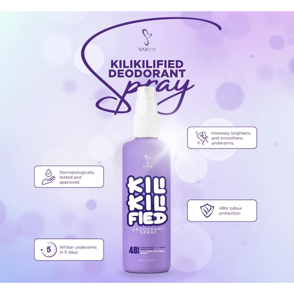 SASKIN Kili Kili Fied Deodorant Spray S Miss Flawless Deo Whitening ...