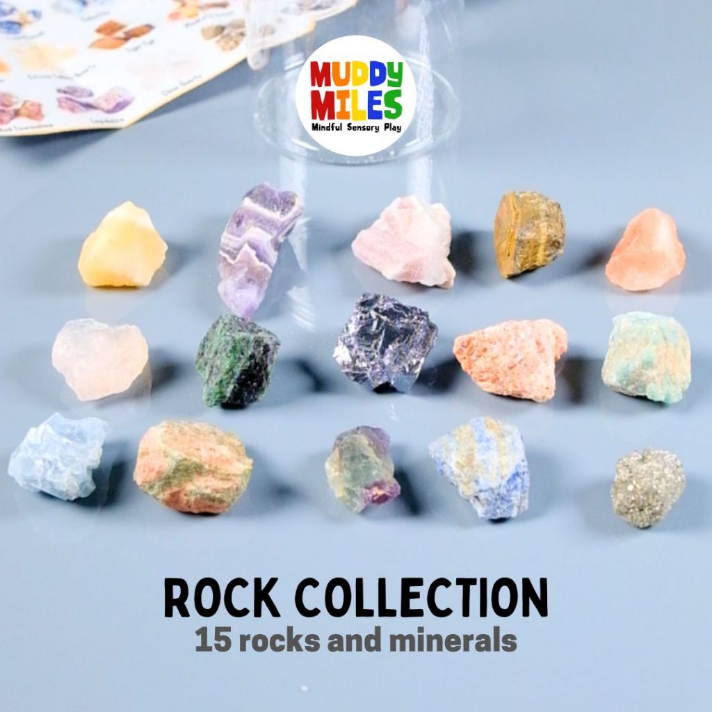 MUDDY MILES ROCKS AND MINERALS - 15 Rocks and minerals for educational ...