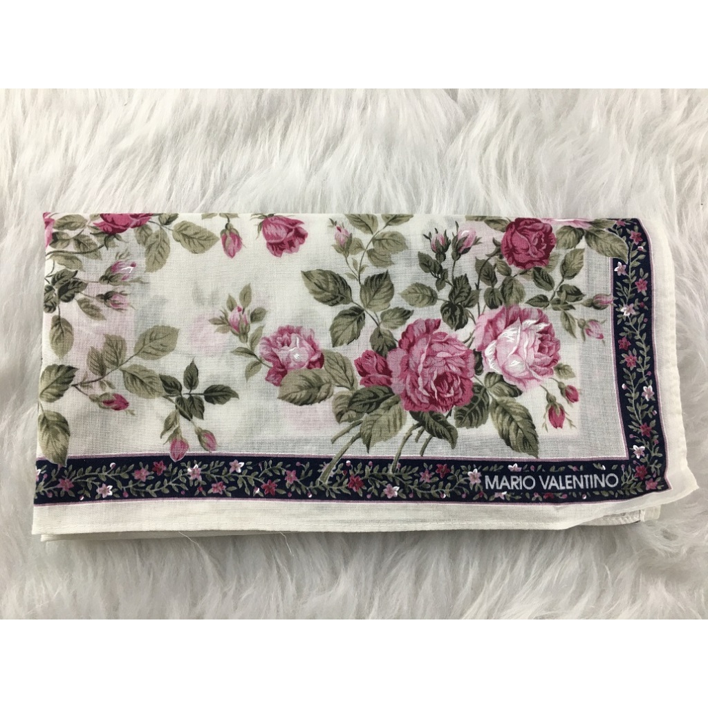 Mario Valentino Purple Rose Handkerchief | Shopee Philippines