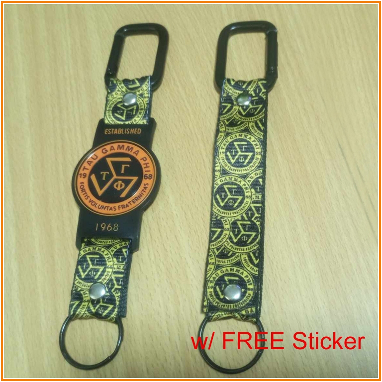 Triskelion Tau Gamma Phi Key Grand Fraternity Chain Holder KeyHolder MC ...