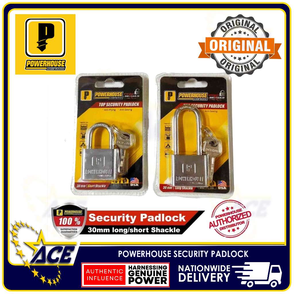 Powerhouse Security Padlock 30mm Long | Short Shackle | Shopee Philippines