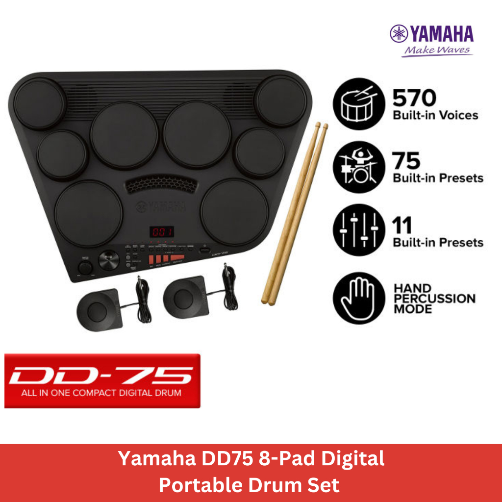 Yamaha DD75 ORIGINAL Portable Drums Brandnew with adaptor ORIGINAL I ...