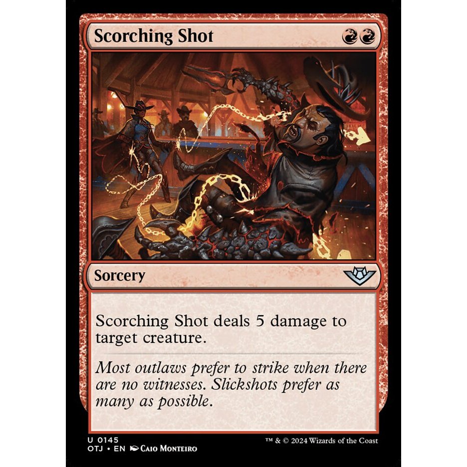 Magic the Gathering - Scorching Shot - MTG Red - OTJ - NM (_BKR ...