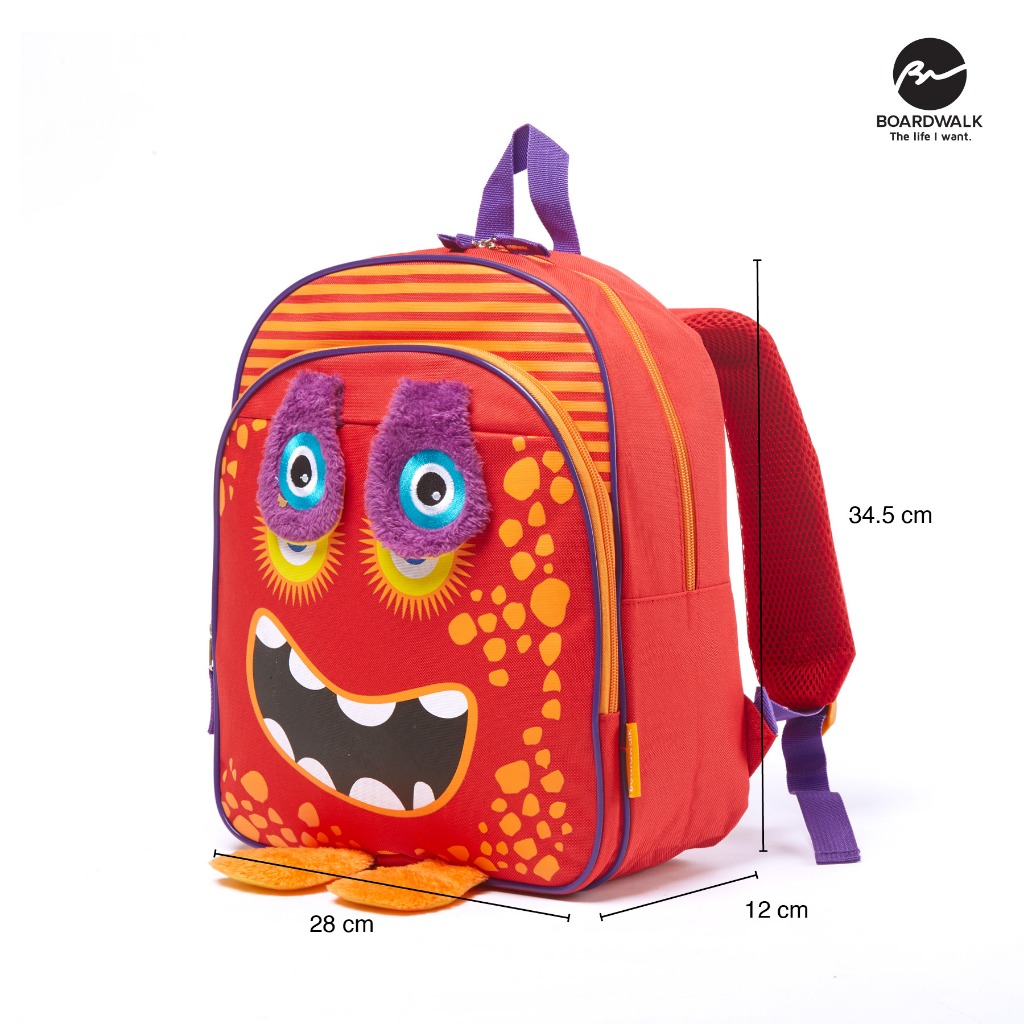 Boardwalk Bonzo School Boys Backpack with Silly Monster Design | Shopee ...