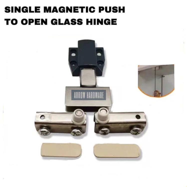 SINGLE MAGNETIC PUSH TO OPEN GLASS DOOR CATCHES | Shopee Philippines